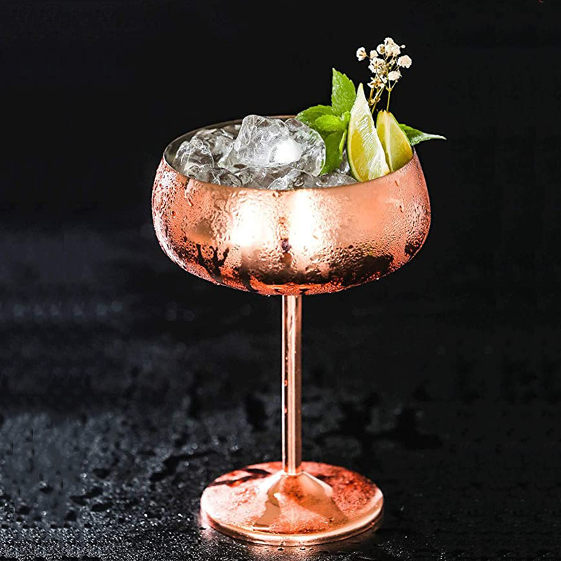 Copper Coupe Champagne Glasses