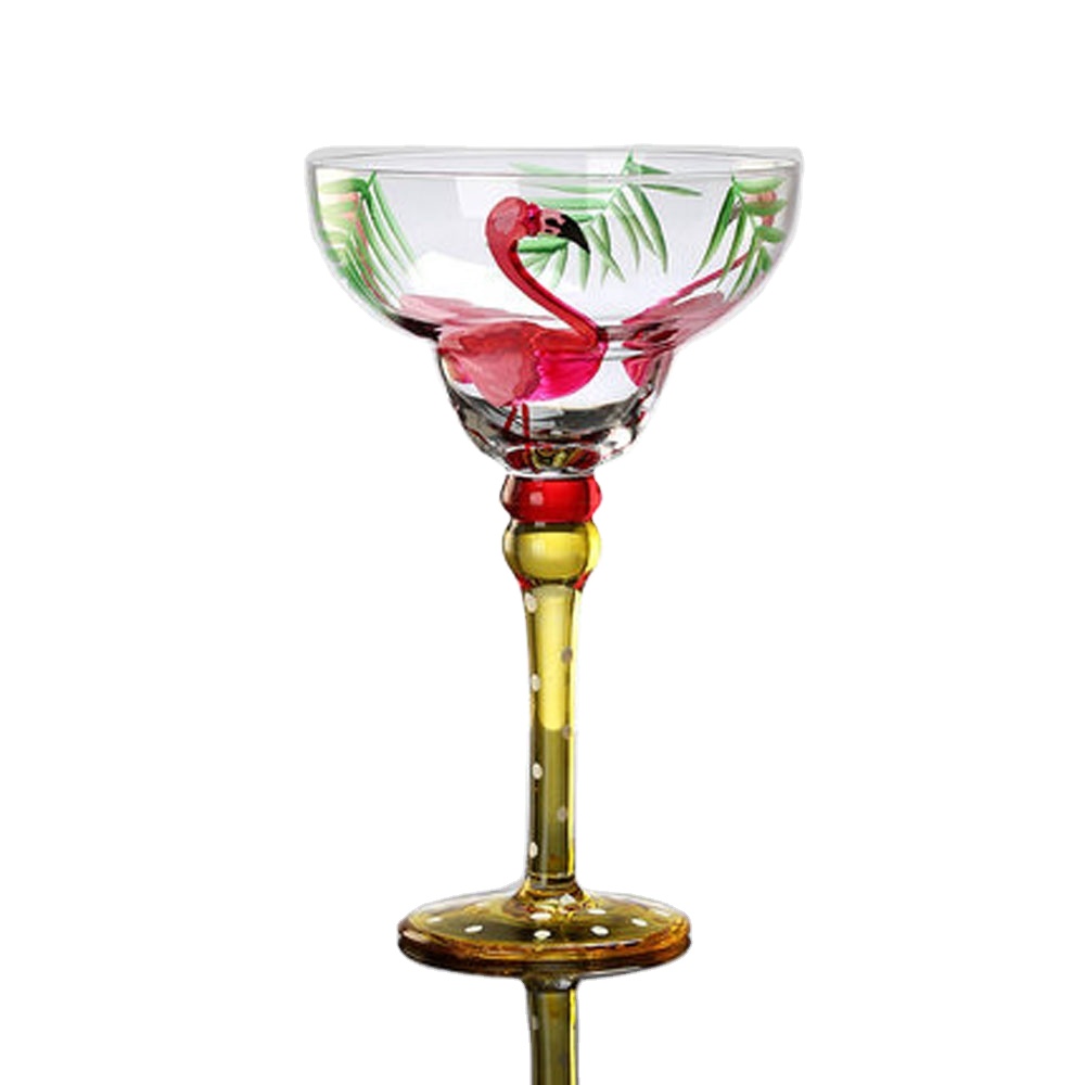 painted colored wine glass cocktail glasses