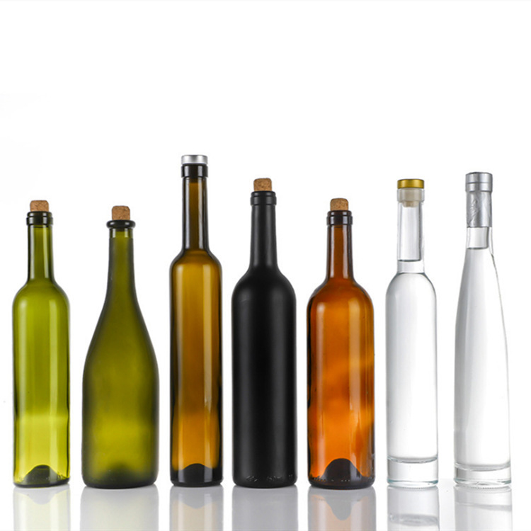 Premium Red Glass Wine Bottle