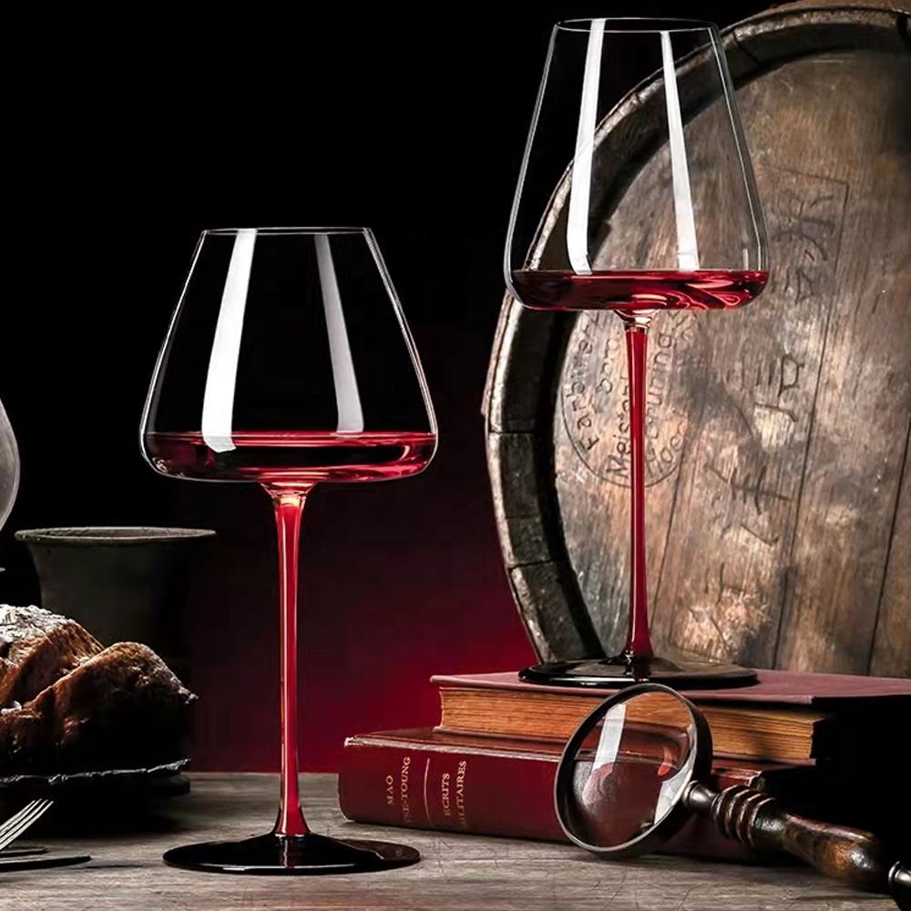 Red Long Stem Red Wine Glasses